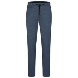 Chinohose Bugatti, Herren, Gr. 36, Länge 30, blau (marine), 65% Polyester, 30% Viskose, 5% Elasthan, casual, slim fit, Hosen, mit bequemem Gummizug