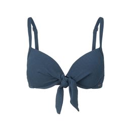 Tom Tailor Damen Push-Up Bikinitop mit Knotendetail, blau, Gr. 42C