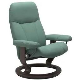 Relaxsessel stressless "Consul", grün (aqua grün paloma), B:72cm H:94cm T:70cm, Leder BATICK: BATICK ist ein leicht korrigiertes, durchgefärbtes und genarbtes Möbelleder, bei dem die meisten Unebenheiten und Spuren in der Regel entfernt wurden., Leder PALOMA: PALOMA ist ein durchgefärbtes Semianilin-Möbelleder mit natürlicher Narbung., ROHLEDER Stoff Q2 FARON: Ein fester zuverlässiger Bouclu00e9 m