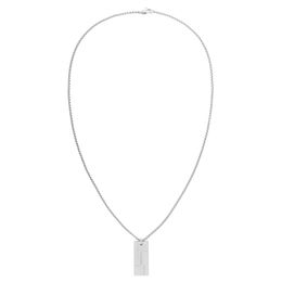 Kette mit Anhänger Calvin Klein "Schmuck Edelstahl Halsschmuck Halskette Venezianerkette GRID", silber (edelstahlfarben), Halsketten, Herren, Edelstahl, L: 61cm