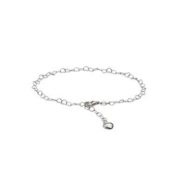 Fußkette Firetti "Schmuck Geschenk Silber 925 Herzen", silber (silberfarben), Fußkettchen, Silber 925 (Sterlingsilber)