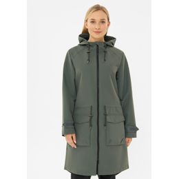 Regen- und Matschjacke Derbe "Phoeby_dog" Gr. 42, grün (olive), Damen, Obermaterial: 100% Polyester; Futter: 100% Polyester, Jacken, Hundegadgets, reflektierend, Übergröße, wasserabweisend, winddicht