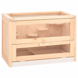 vidaXL - Hamsterkäfig 60x35,5x42 cm Massivholz Tanne