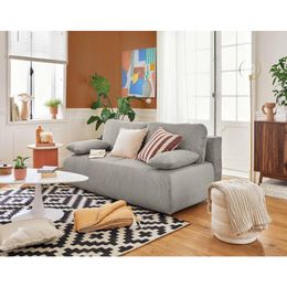 Loutro - 3-sitzer sofa - schlaffunktion und bettkasten - aus cord - hellgrau