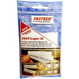 Fastech - 610-010-Bag Klett-Beschriftungsfelder zum Aufkleben Weiß 10 St.