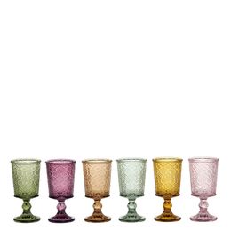 Chic Antique Saint-Émilion farbige Weingläser 6er Set, H14,5/Ø 7 cm verschiedene Farben