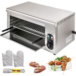 Mophorn - Verstellbarer Gitterrost Salamander Ofen Elektrischer Käseschmelzer 2000W Edelstahl Raclette Grill 50-300℃ Infrarot Broiler Wandmontiert