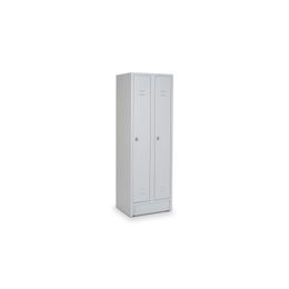 Ceha Reihen- und Garderobenschrank mit 60 cm Breite und 2 Abteil in RAL7035