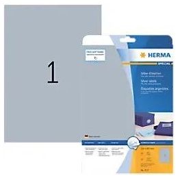 Herma Etiketten 4117 Silber A4 Polyesterfolie 21 x 29,7 cm