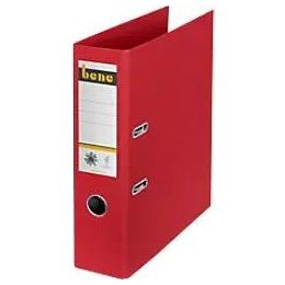 bene! Bene No.1 Breit Ordner DIN A4 80 mm Rot 2 Ringe 301400RT Pappkarton Glatt Hochformat Recycled