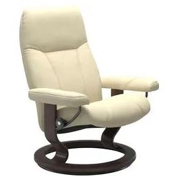 Relaxsessel stressless "Consul", beige (vanilla paloma), B:72cm H:94cm T:70cm, Leder BATICK: BATICK ist ein leicht korrigiertes, durchgefärbtes und genarbtes Möbelleder, bei dem die meisten Unebenheiten und Spuren in der Regel entfernt wurden., Leder PALOMA: PALOMA ist ein durchgefärbtes Semianilin-Möbelleder mit natürlicher Narbung., ROHLEDER Stoff Q2 FARON: Ein fester zuverlässiger Bouclu00e9 mi