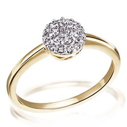Goldmaid Damen Diamantring, 18,5, Gelbgold 585, gold, Gelbgold 585, Fingerringe