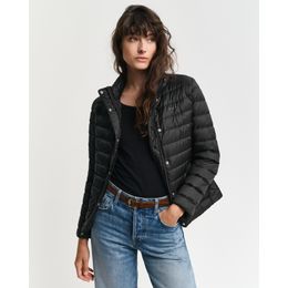 Gant Damen Steppjacke "LIGHT DOWN JACKET", schwarz, Gr. M, Web, Obermaterial: 100% Polyester, Jacken, Wasserabweisend, leichte Steppjacke,
