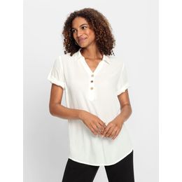 Casual Looks Damen Schlupfbluse, beige, Gr. 38, unifarben, 100% Viskose, Blusen