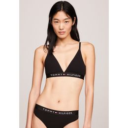 Damen Bralette-BH "UNLINED TRIANGLE", Tommy Hilfiger Underwear, Gr. M, schwarz, Jersey, Obermaterial: 95% Baumwolle, 5% Elasthan, unifarben, Basic,