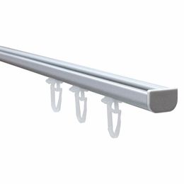 Vorhangschiene GOOD LIFE, L:240cm, silber, Aluminium, Kunststoff, Metall, Gardinenstangen, "Avana"