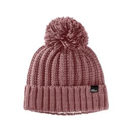 Jack Wolfskin Damen Bommelmütze "HIGHLOFT KNIT BEANIE W", rot, Gr. S, Hauptmaterial: 100% Polyester (recycled); Futter: 100% Polyester, Mützen