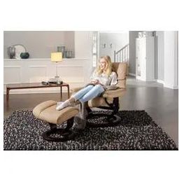 Relaxsessel stressless "Ruby", braun (latte batick), B:74cm H:97cm T:74cm, Leder BATICK: BATICK ist ein leicht korrigiertes, durchgefärbtes und genarbtes Möbelleder, bei dem die meisten Unebenheiten und Spuren in der Regel entfernt wurden., Leder PALOMA: PALOMA ist ein durchgefärbtes Semianilin-Möbelleder mit natürlicher Narbung., Sessel, mit Classic Base, Größe S, Gestell Eiche, Wenge, Braun & Sc