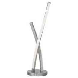 JUST LIGHT Tischleuchte "Ls-SWING", silber (edelstahlfarben), B:13cm H:48,5cm L:13cm Ø:1,3cm, Lampen, RGB+tunable white, Infrarot inkl., Fernbedienung, Smarthome fähig