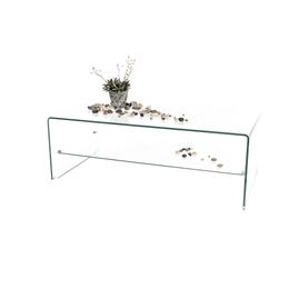 Beistelltisch PAROLI, B:110cm H:38cm T:40cm, transparent, Wohnzimmer, Tische, TV Rack