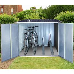 Fahrradbox Duramax, B:203cm H:162cm T:202,1cm, grau, Stahl, Garten, Aufbewahrungsboxen, BxTxH: 203x202x163 cm