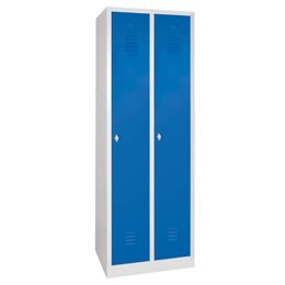 BRB 72661 Profi-Kleiderspind 180 x 60 x 50 cm - lichtgrau/blau