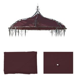 MCW Ersatzbezug f&uuml;r Dach Pergola Pavillon Cabrera &Oslash; 3m ~ rot-braun