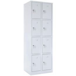 BRB 74310 F&auml;cherschrank 180 x 50 x 60 cm - 2x4 F&auml;cher