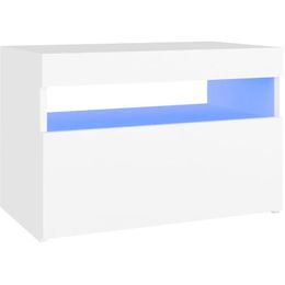 vidaXL - TV-Schrank mit LED-Leuchten Weiß 60x35x40 cm