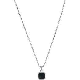 JOOP! Kette mit Anhänger JOOP "2038987", schwarz (edelstahlfarben, schwarz), Halsketten, Herren, Edelstahl, L: 60cm B: 2mm, mit Hypersthen, B:2mm