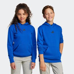 Kapuzensweatshirt adidas Sportswear "J SL FL HD 225", Kinder, Gr. 152, blau (royal blau, schwarz), Obermaterial: 71% Baumwolle, 29% Polyester, sportlich, Sweatshirts