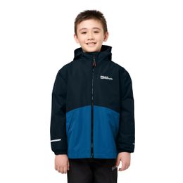 3-in-1-Funktionsjacke Jack Wolfskin "ICELAND 3IN1 JACKET K", Kinder, Gr. 104, blau (crisp cobalt), Obermaterial: 100% Polyester. Futter: 100% Polyester, sportlich, hoch geschlossener Ausschnitt, Jacken, vielseitige 3in1-Jacke für jeden Tag und jede Aktivität