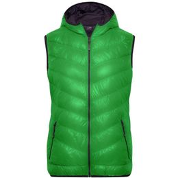 James Nicholson Damen Daunenweste JN1061 Gr. xl green/carbon - James&nicholson