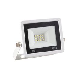 Greenice LED-Flutlicht 10W 800Lm 6000ºK IP66 Dimmbar 60.000H Weiße Oberfläche [LM-6001-W-CW]