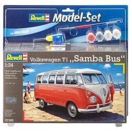 Modellbausatz Revell "Model Set VW T1 Samba Bus", rot, Modellbausätze, KinderL:18cm, Kunststoff, Made in Europe, L:18cm