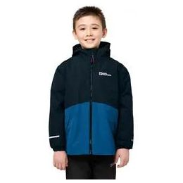 3-in-1-Funktionsjacke Jack Wolfskin "ICELAND 3IN1 JACKET K", Kinder, Gr. 128, blau (crisp cobalt), Obermaterial: 100% Polyester. Futter: 100% Polyester, sportlich, hoch geschlossener Ausschnitt, Jacken, vielseitige 3in1-Jacke für jeden Tag und jede Aktivität