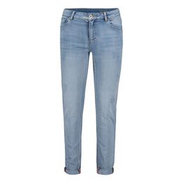 Slim-fit-Jeans Betty Barclay "Betty Barclay Basic-Jeans mit Waschung", Damen, Gr. 36, Normalgrößen, blau (light blau denim), Obermaterial: 56% Baumwolle, 30% Viskose, 12% Polyester, 2% Elasthan., Basic, slim fit, Jeans