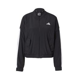 adidas Sportswear Sportjacke 'Essentials' Damen Gr&ouml;&szlig;e 4XS schwarz / wei&szlig;