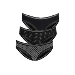 LASCANA Panty female size 4XL/5XL Black / White