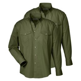 Wald & Forst Wald & Forst Doppelpack Pilotenhemd Oliv (Gr&ouml;&szlig;e: XL)