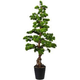 Kunstbonsai Creativ green "Bonsai Kiefer", grün, H:140cm Ø:60cm, Kunststoff, Kunstpflanzen, Geschenkartikel