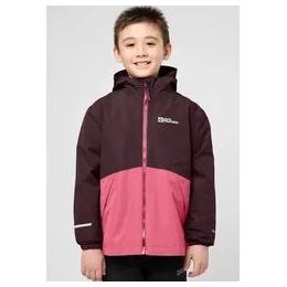 3-in-1-Funktionsjacke Jack Wolfskin "ICELAND 3IN1 JACKET K", Kinder, Gr. 152, pink (boysenberry, pink), Hauptmaterial: 100% Polyester; Kontrast: 100% Polyester; Futter: 100% Polyester (recycled); Innenmaterial: 100% Polyester (recycled); Futter: 100% Polyester (recycled), Jacken