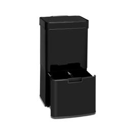 Klarstein Touchless Black Stainless Steel M&uuml;llsammler Sensor 72L 4 Beh&auml;lter ABS / PP / Edelstahl schwarz