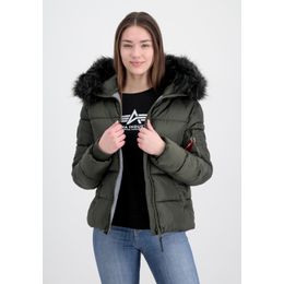 Winterjacke Alpha Industries "Alpha Industries Women - Cold Weather Jackets" Gr. S, grün (schwarz olive), Damen, Shell: 100% Polyester, Lining: 100% Polyester, Filling: 100% Polyester, Jacken