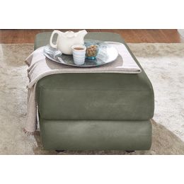 Hocker Calia italia "Gaia, in edlem Design und mit erstklassigem Sitzkomfort", gr&uuml;n, B:67cm H:44cm T:90cm, Luxus-Microfaser Ginevra (100% Polyester), Hocker, Polsterhocker, aus pflegeleichtem Luxus-Microfaser Ginevra Hydro Care