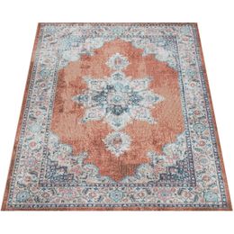 Teppich Paco Home "Torres 275", rot, B:200cm H:8mm L:280cm, Polypropylen, Teppiche, Kurzflor, Orient-Optik, Vintage Design, In- und Outdoor geeignet