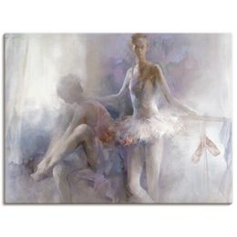 Leinwandbild Artland "Ballett-Mädchen", weiß, B:120cm H:90cm, Canvas, Leinwand, Bilder, auf Keilrahmen gespannt