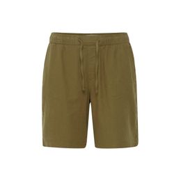 Shorts Casual Friday "Shorts CFPhelix", Herren, Gr. L, N-Gr, grün (schwarz olive), Obermaterial: 73% Baumwolle CO. 25% Leinen LI. 2% Elasthan EL., casual, regular fit kurz, Hosen