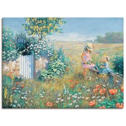 Wandbild Artland "Außerhalb des Gartens", grün, B:120cm H:90cm, Canvas, Leinwand, Bilder, als Leinwandbild, Poster, Wandaufkleber in verschied. Größen