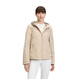 Sommerjacke Gil Bret "Gil Bret Sommerjacke mit Kapuze" Gr. 36, beige, Damen, Obermaterial: 100% Polyester. Besatz: 100% Polyester / Besatz2: 100% Polyester. Futter: 100% Polyester., Jacken